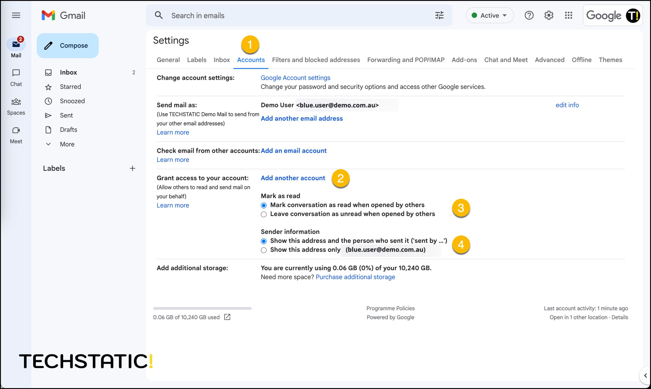 How to setup email delegation in Gmail - TECHSTATIC!